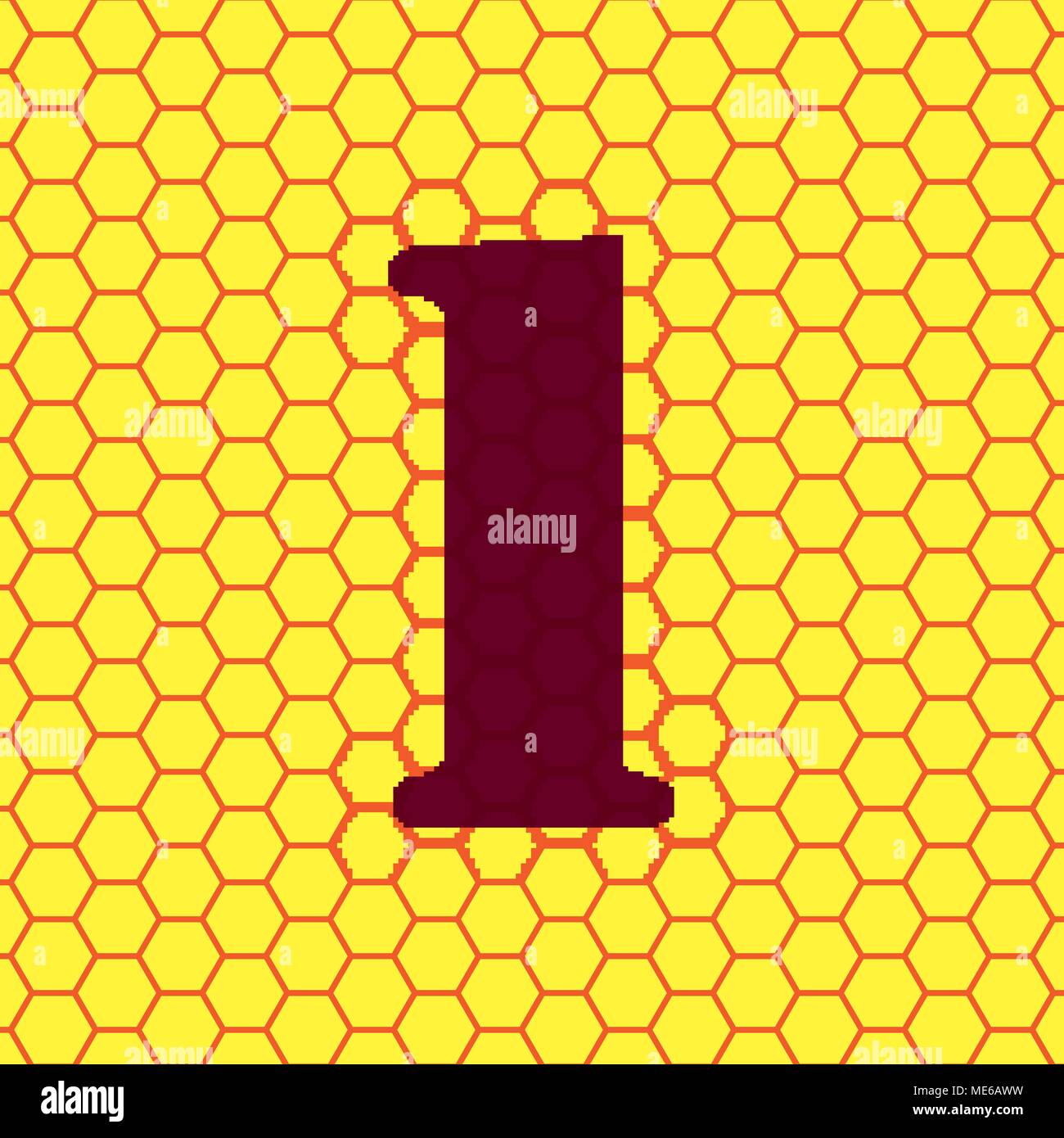 number one icon symbol on a yellow background abstract similar to a ...