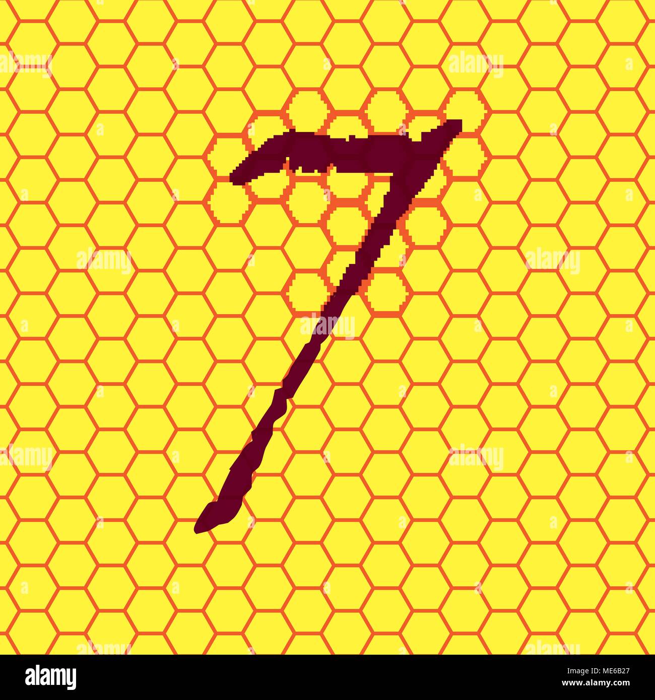 number seven icon symbol on a yellow background abstract similar to a ...