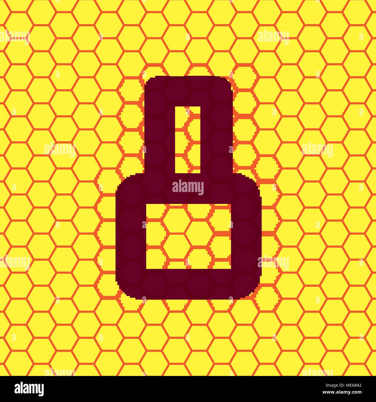 number Eight icon symbol on a yellow background abstract similar to a ...