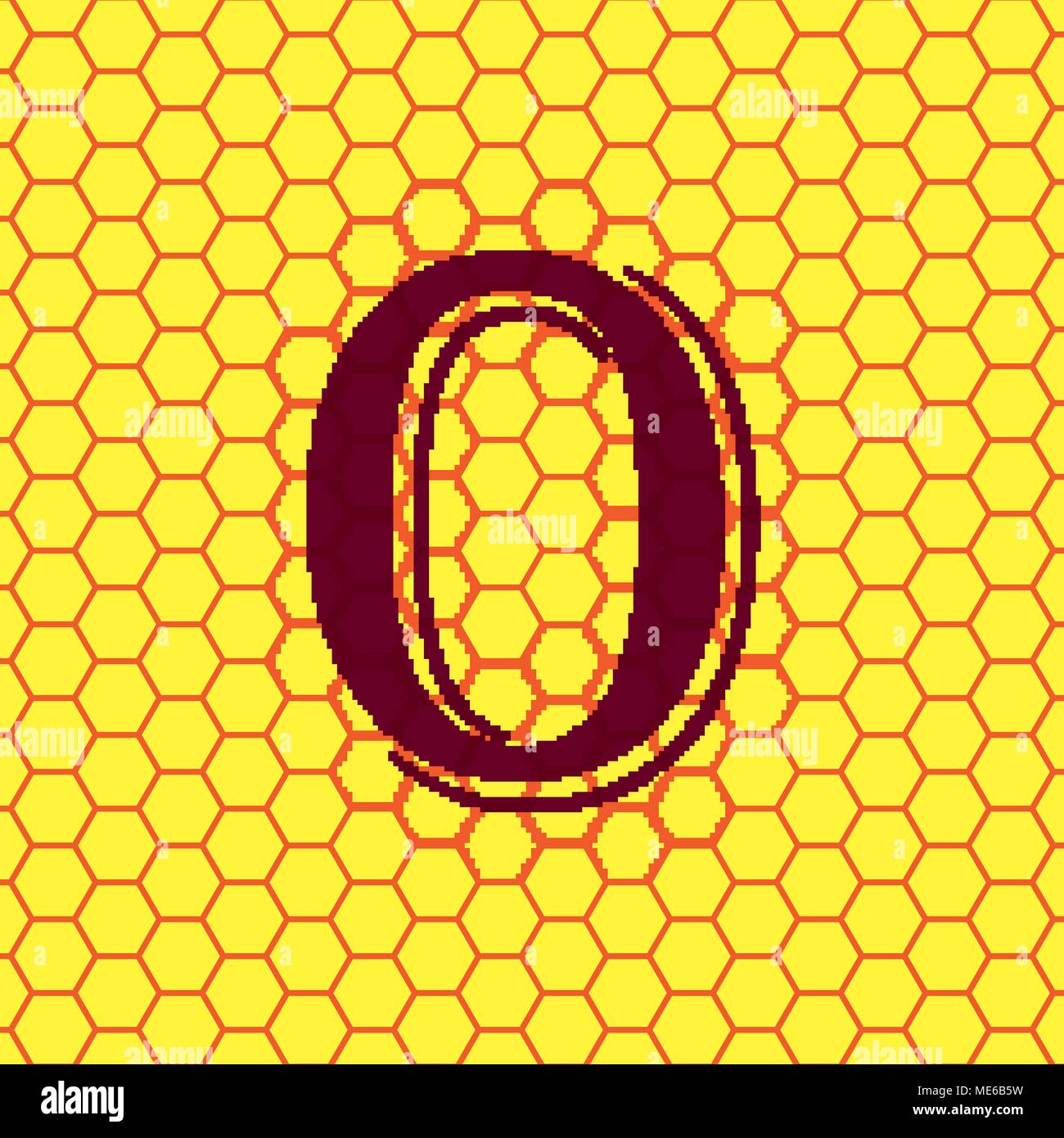 number zero icon symbol on a yellow background abstract similar to a ...
