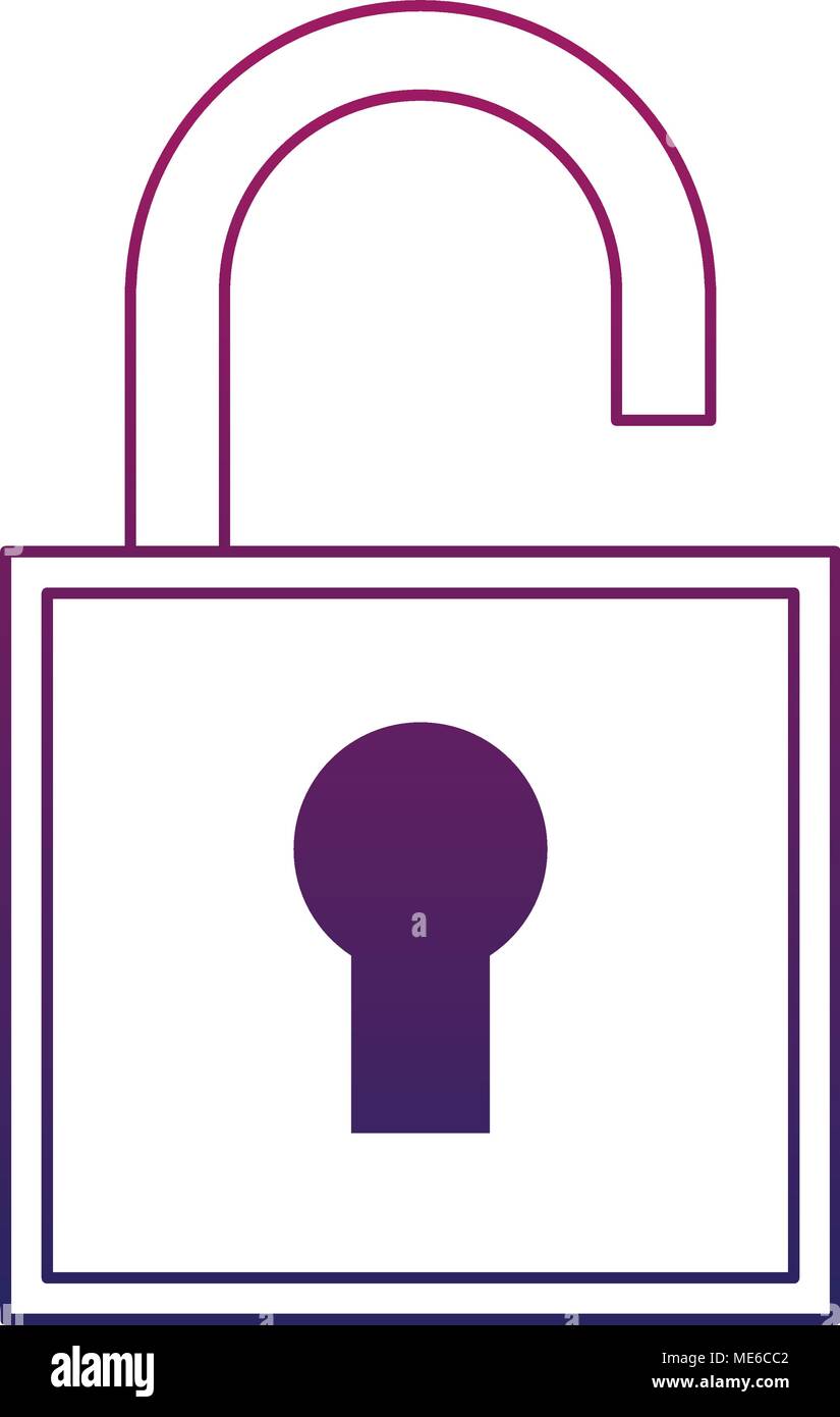 Padlock security symbol purple lines Stock Vector Image & Art - Alamy