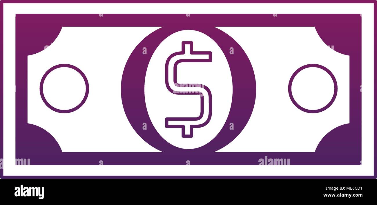 Money bill isolated purple lines Stock Vector Image & Art - Alamy