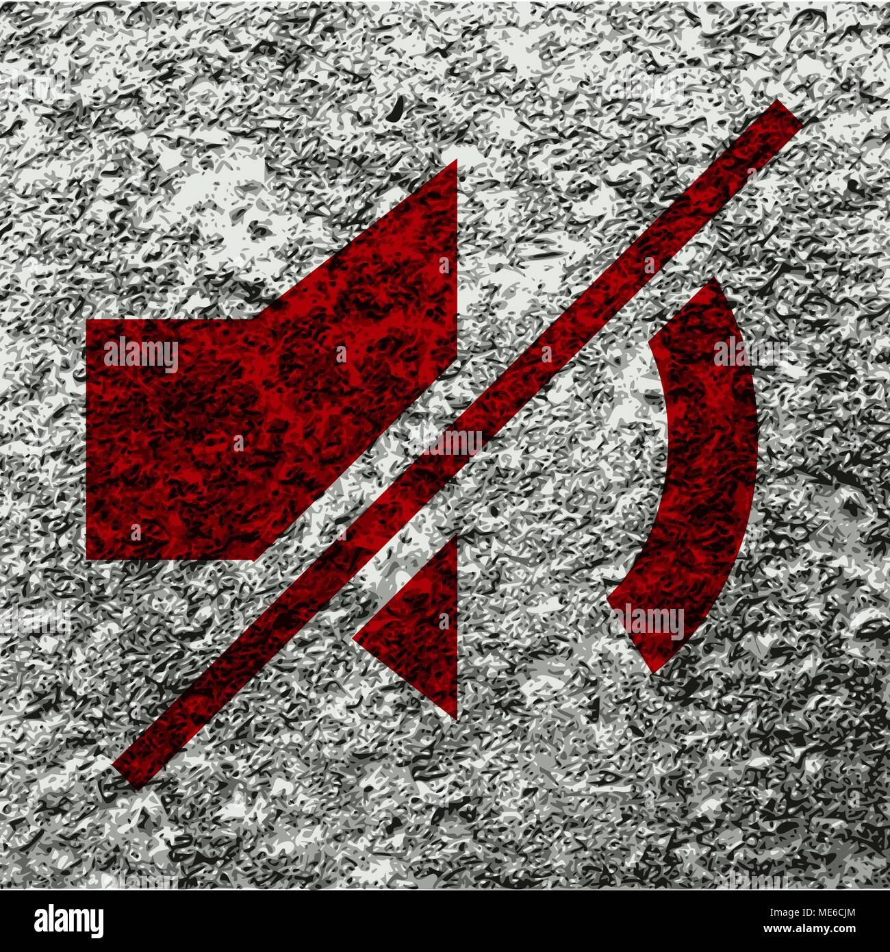 Mute sound. Flat modern web button and space for your text. Vector ...