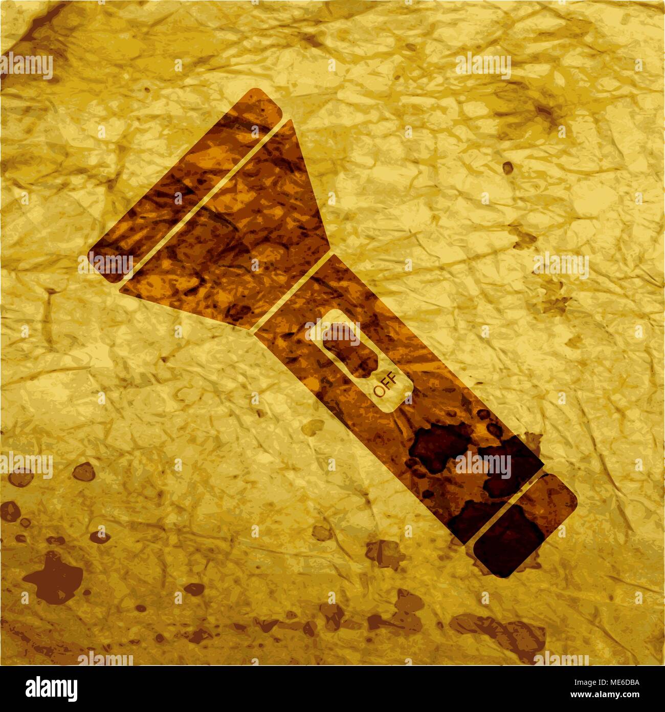 Flashlight . Flat modern web button and space for your text. Vector ...