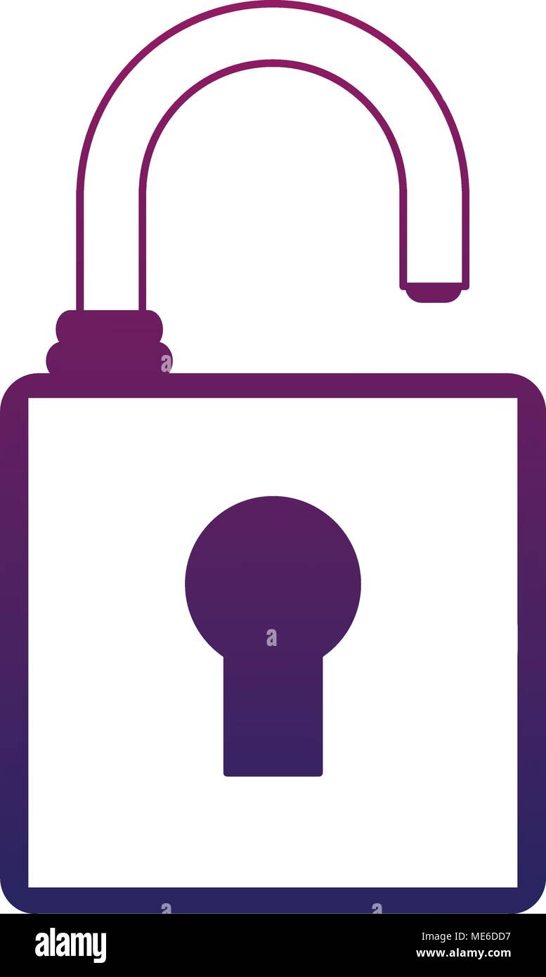 Padlock security symbol purple lines Stock Vector Image & Art - Alamy
