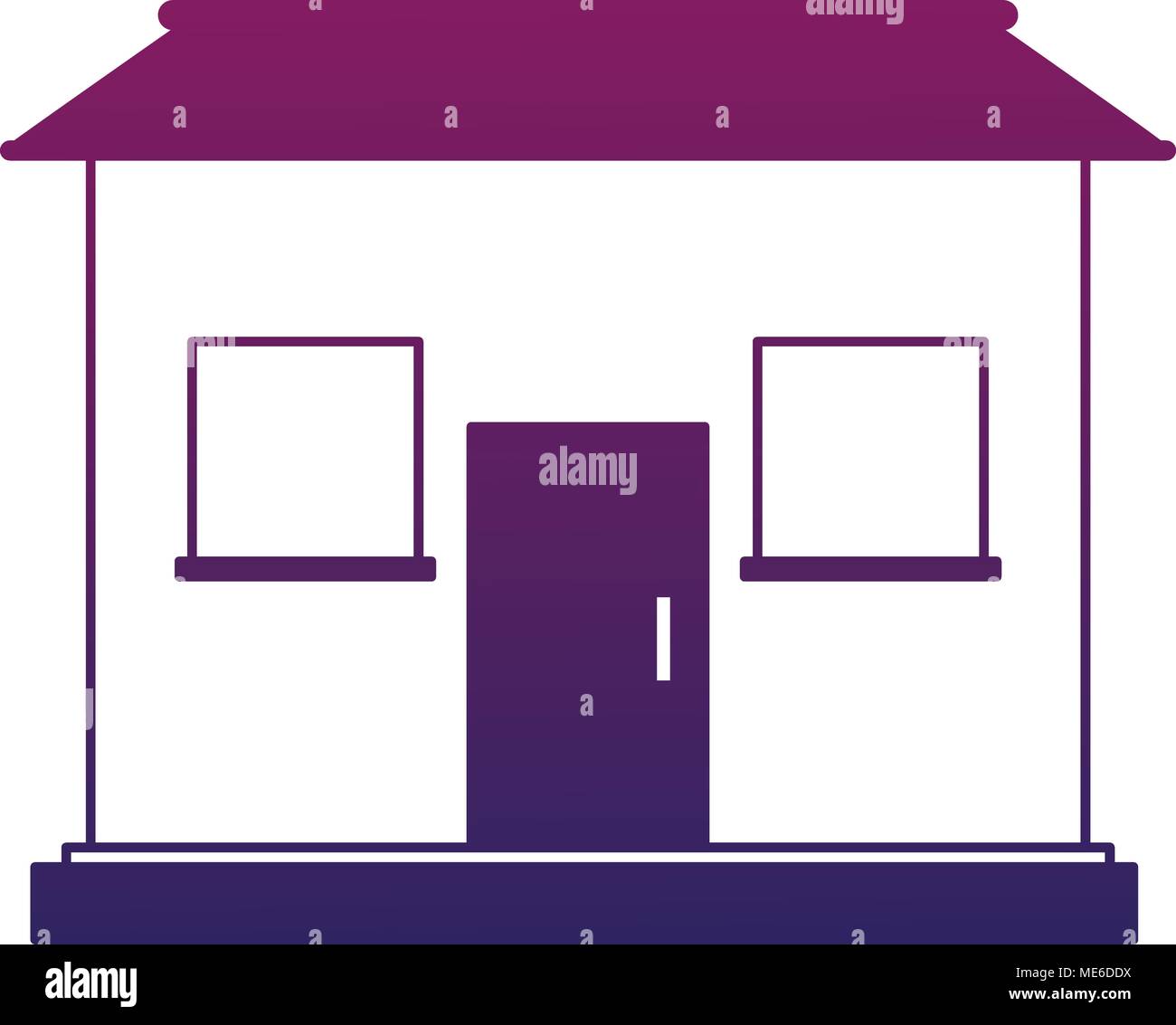 House real estate symbol purple lines Stock Vector Image & Art - Alamy