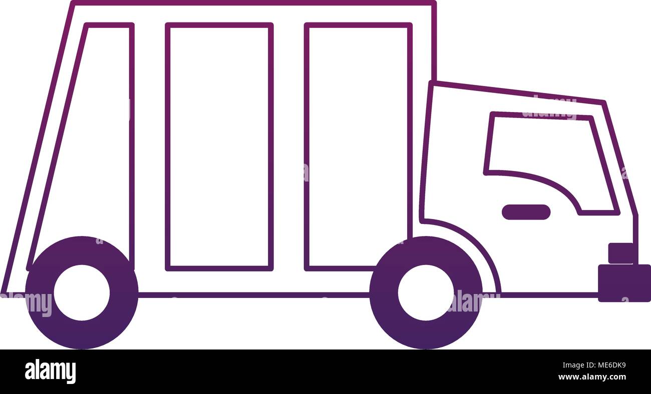 Delivery truck symbol purple lines Stock Vector Image & Art - Alamy