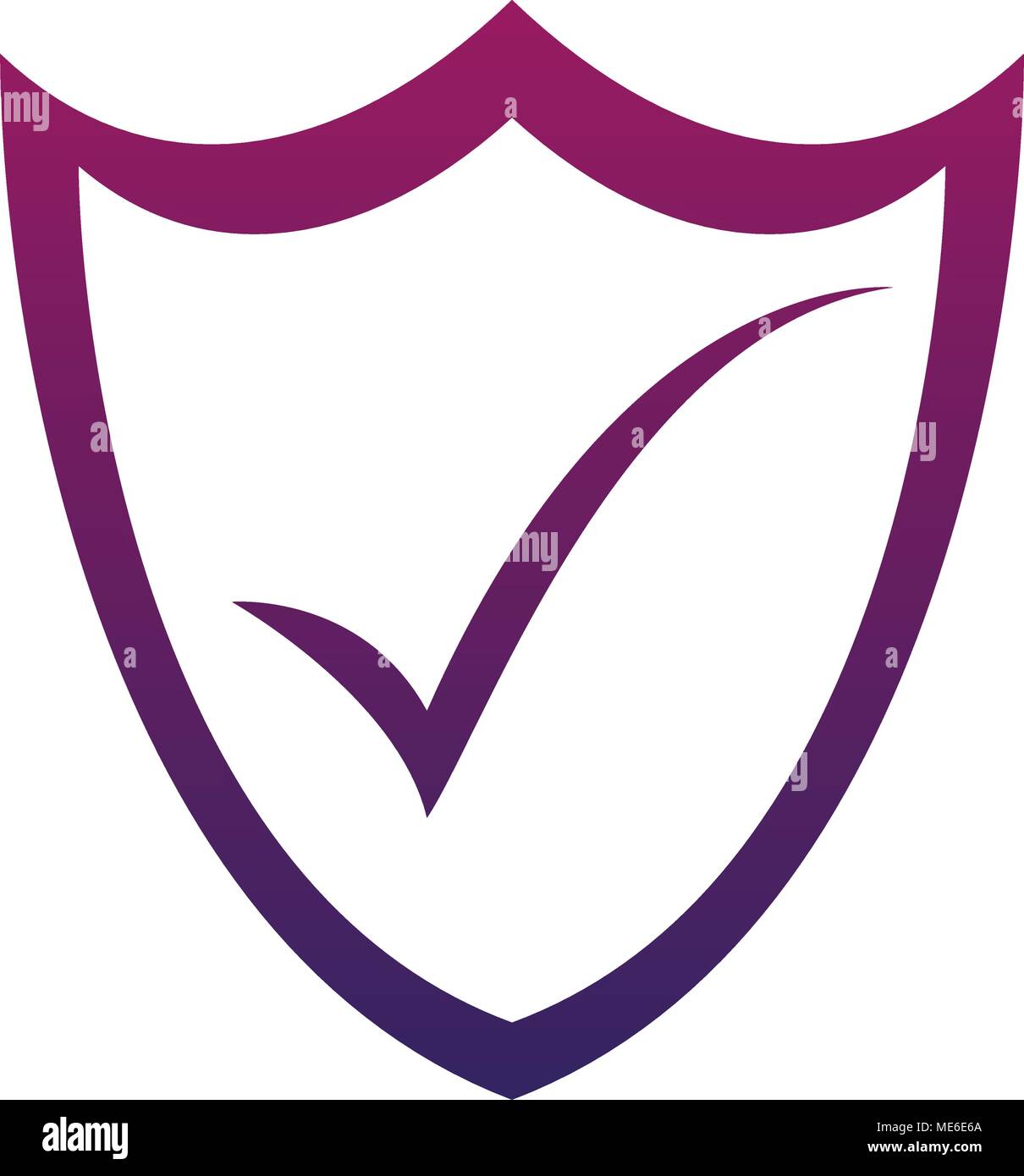 Shield security symbol purple lines Stock Vector Image & Art - Alamy