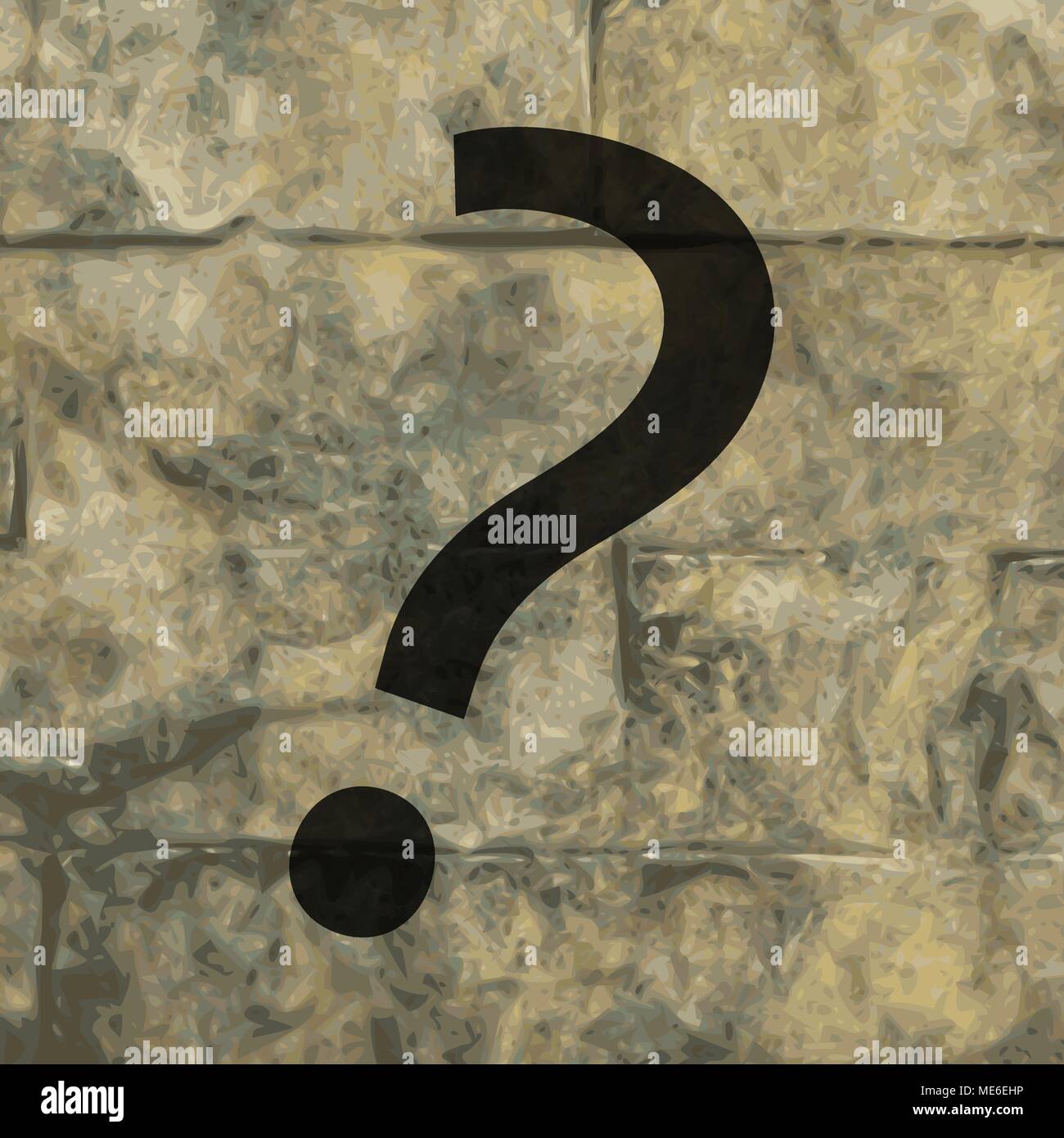 question mark, Flat modern web button and space for your text. Vector ...