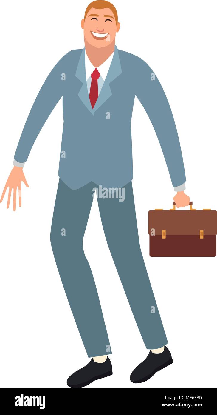 Happy businessman cartoon Stock Vector Image & Art - Alamy