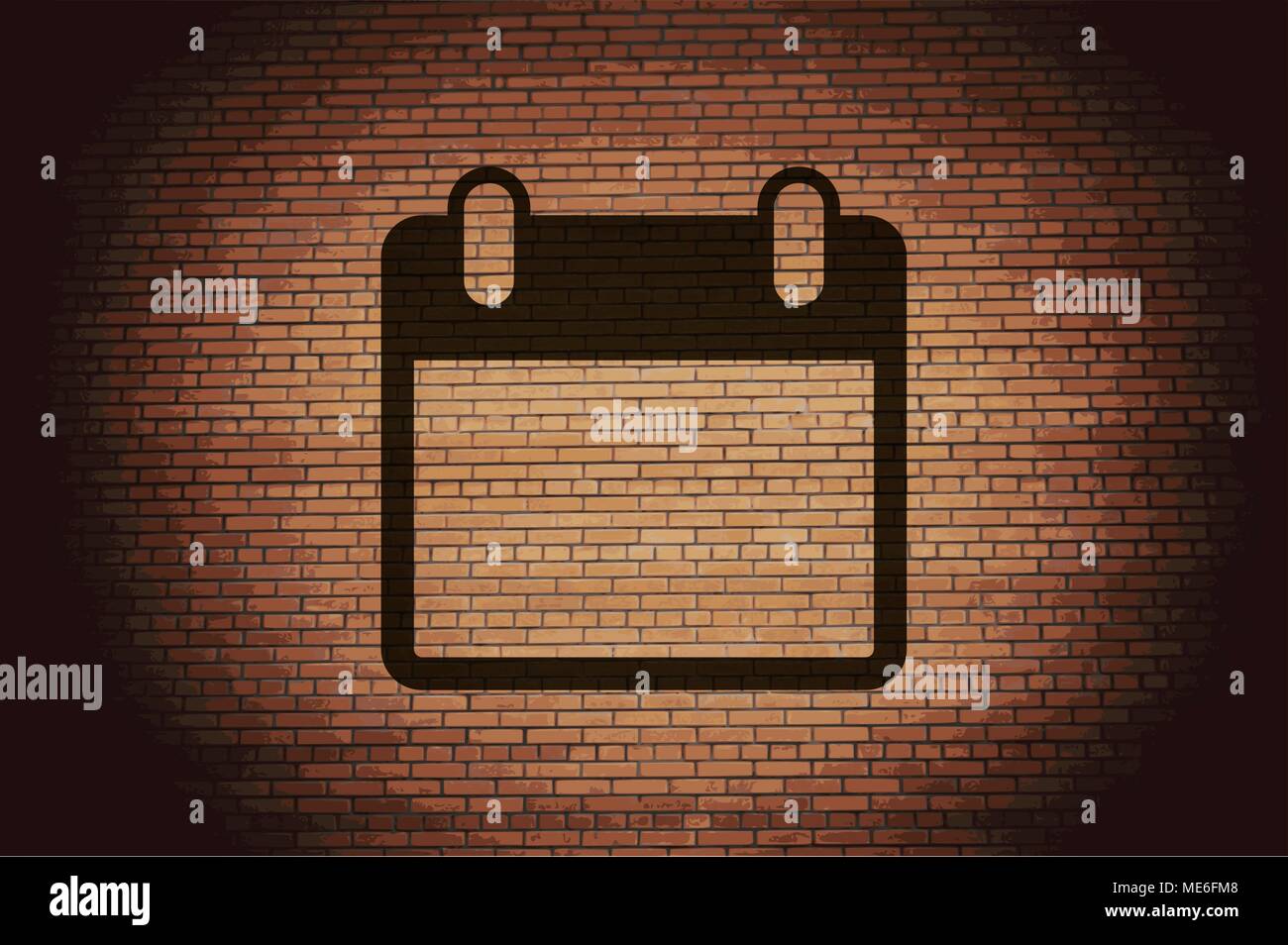 Calendar. Flat modern web button and space for your text. Vector. EPS10 Stock Vector Image & Art ...