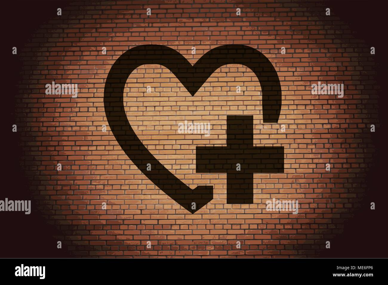 Heart. Flat modern web button and space for your text. Vector. EPS10 Stock Vector Image & Art ...