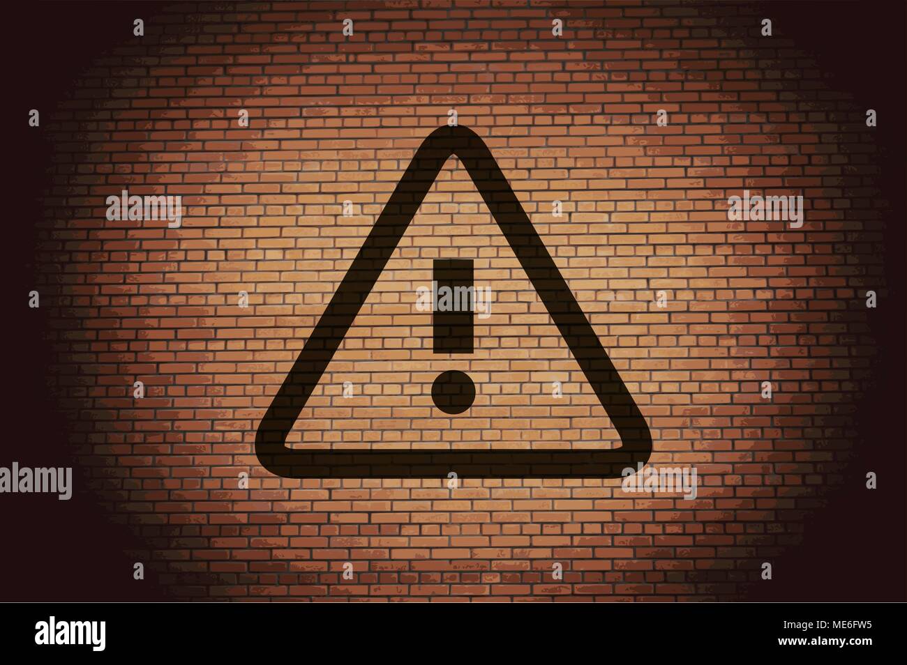 danger. exclamation mark. Flat modern web button and space for your ...