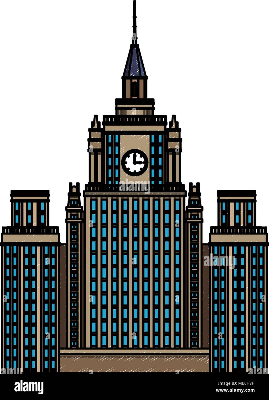 Skyscraper building isolated scribble Stock Vector Image & Art - Alamy