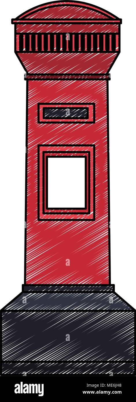 Uk british post box Stock Vector Images - Alamy
