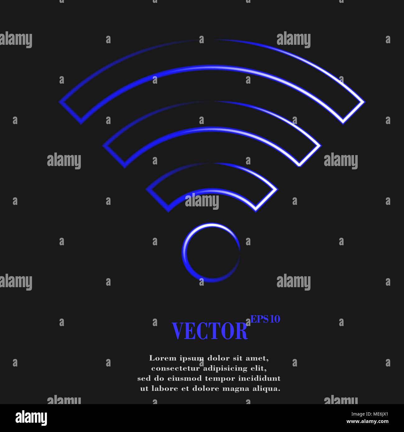 WI-FI. Flat modern web button and space for your text. Vector. EPS10 Stock Vector Image & Art ...