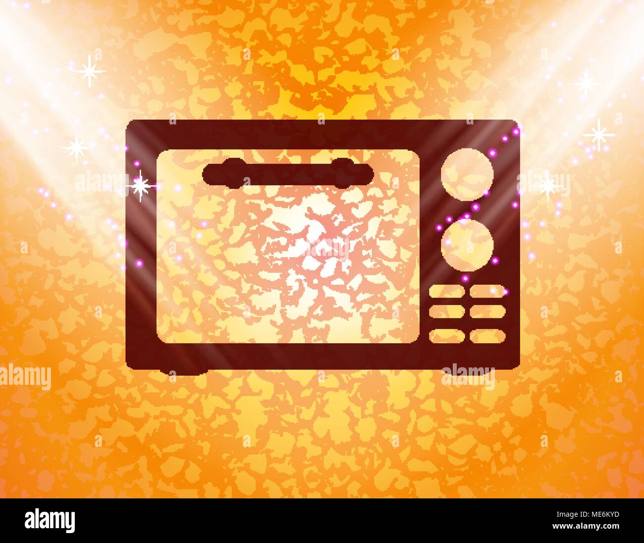 microwave. kitchen equipment Flat modern web button and space for your ...