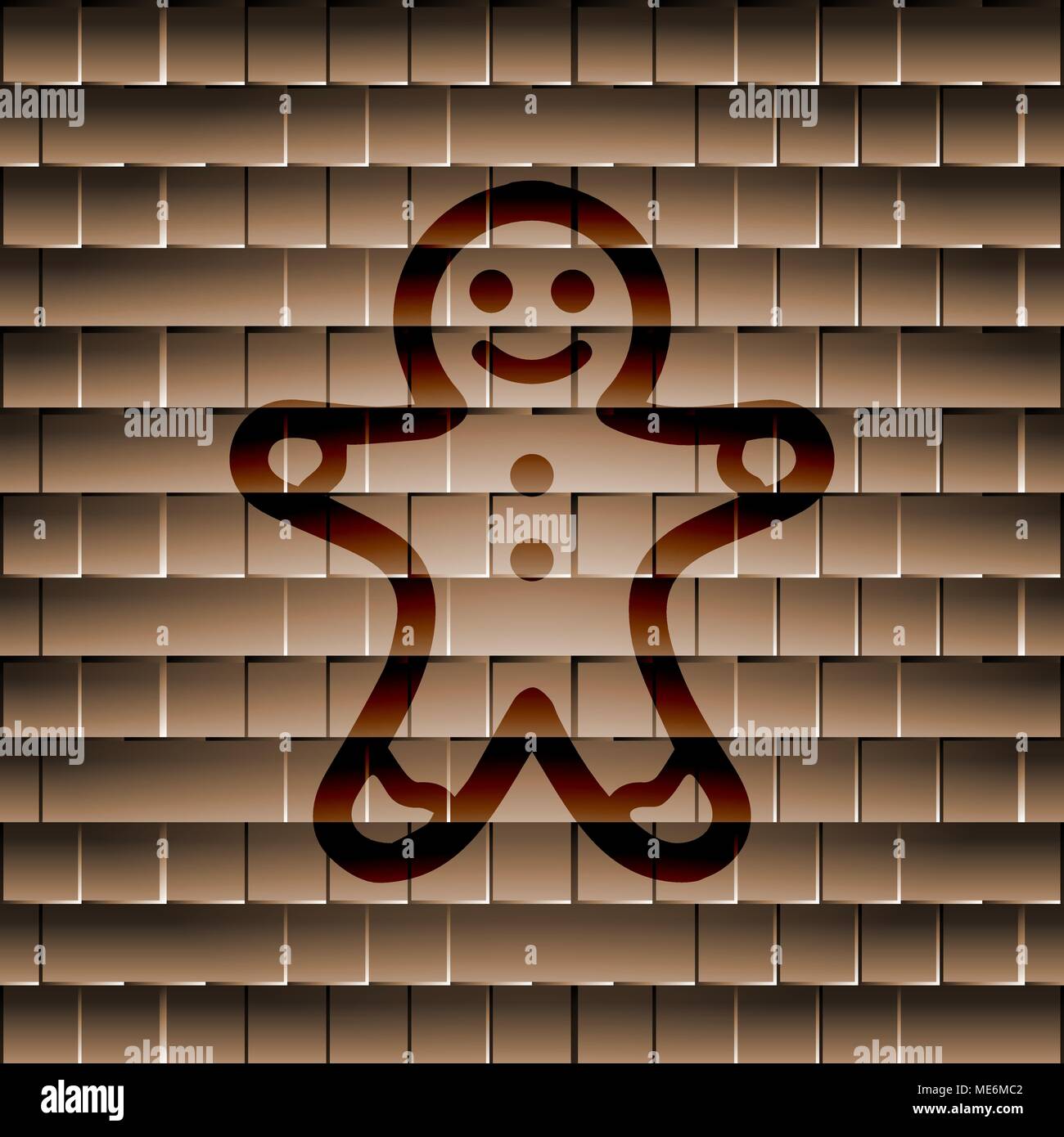 Gingerbread. Flat modern web button and space for your text. Vector ...