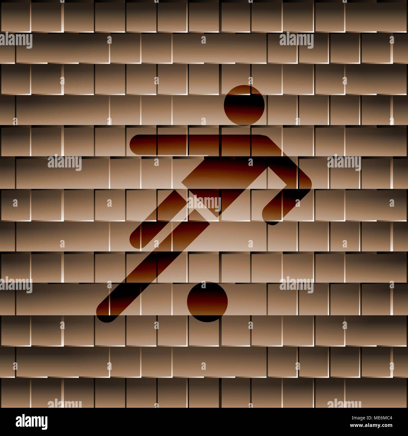 football player. Flat modern web button and space for your text. Vector ...