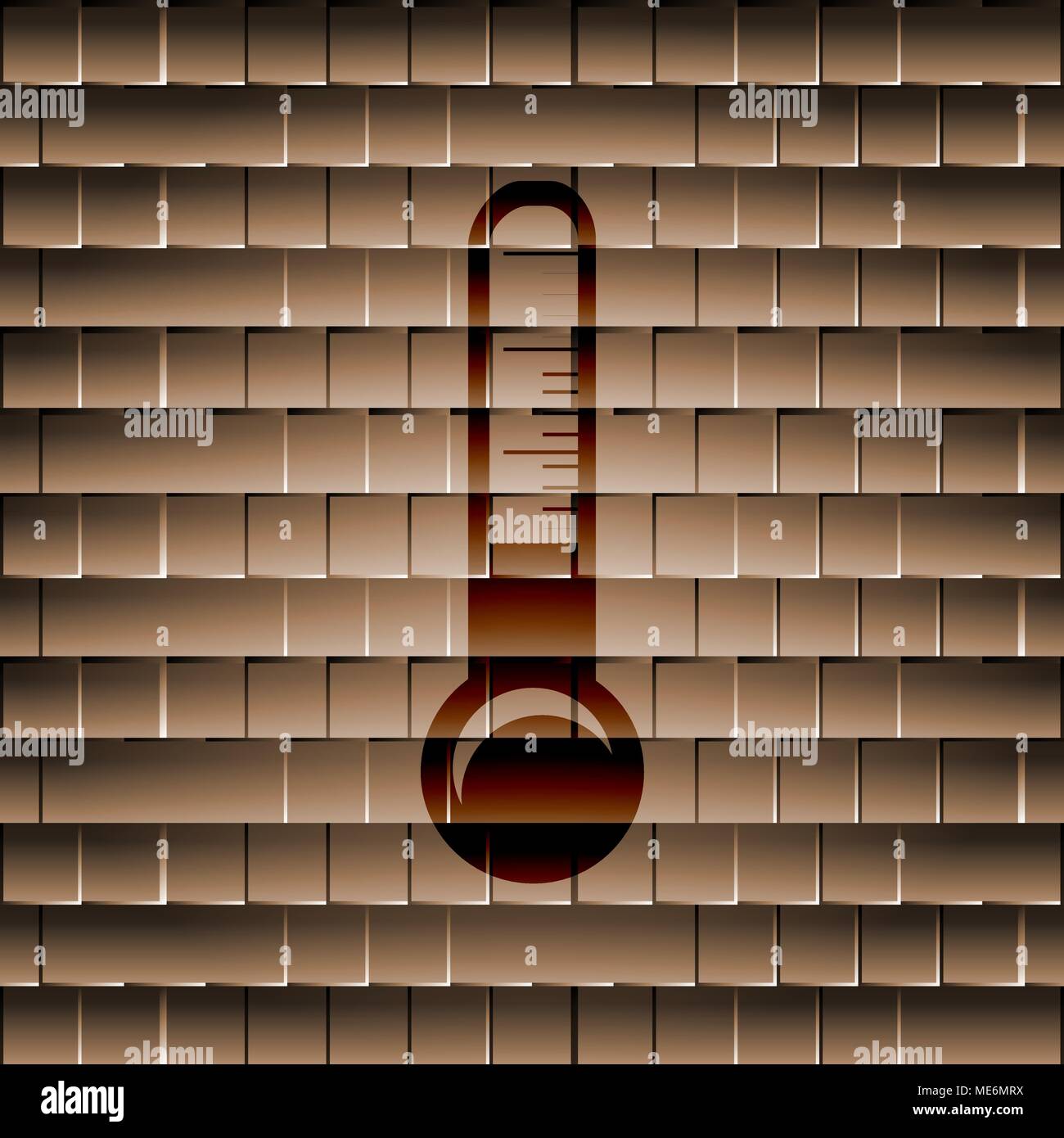 Thermometer. Flat modern web button and space for your text. Vector ...