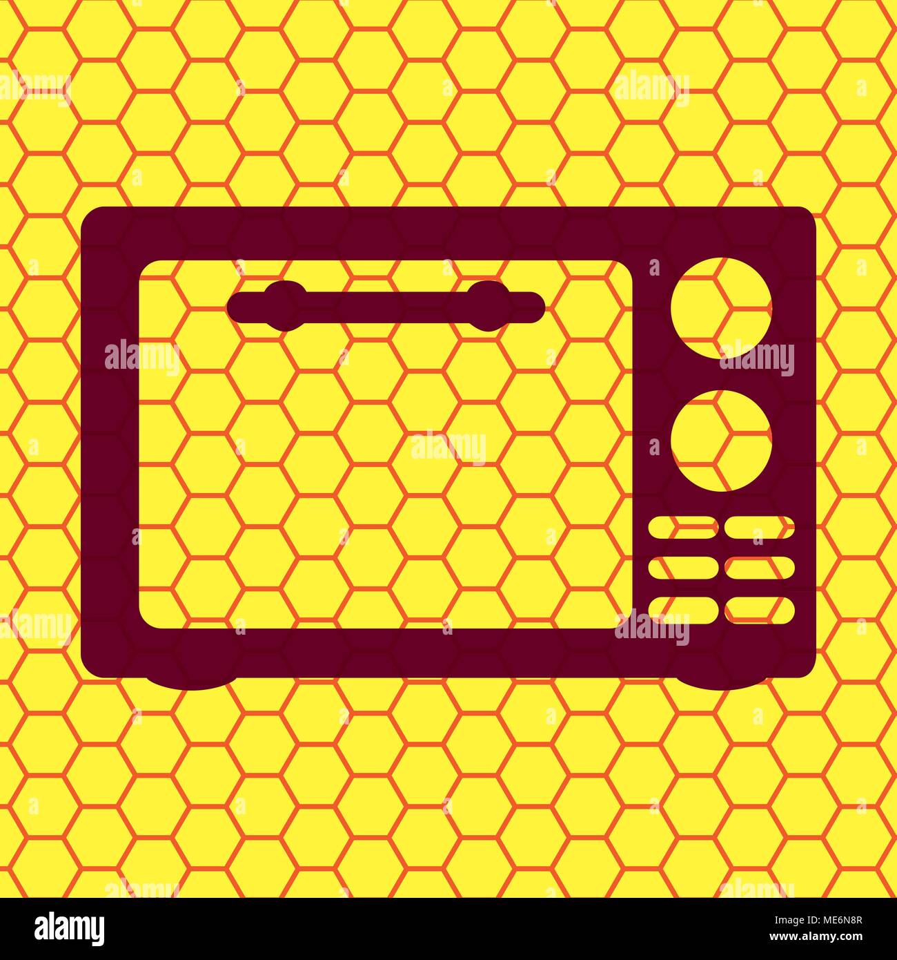 microwave. kitchen equipment Flat modern web button and space for your ...