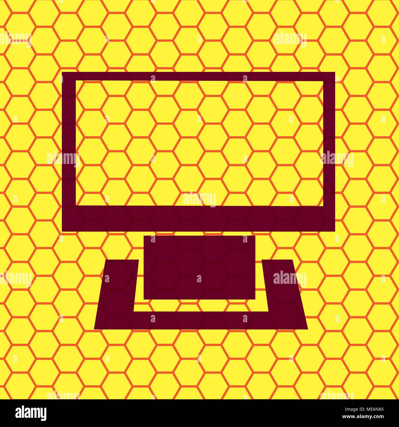 Computer. Flat modern web button and space for your text. Vector. EPS10 Stock Vector Image & Art ...