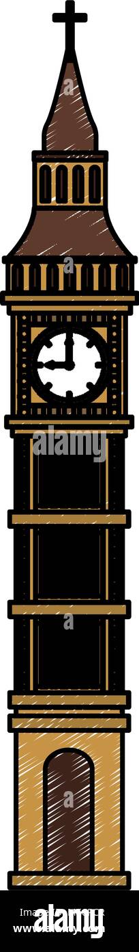 Big ben clock scribble Stock Vector Image & Art - Alamy