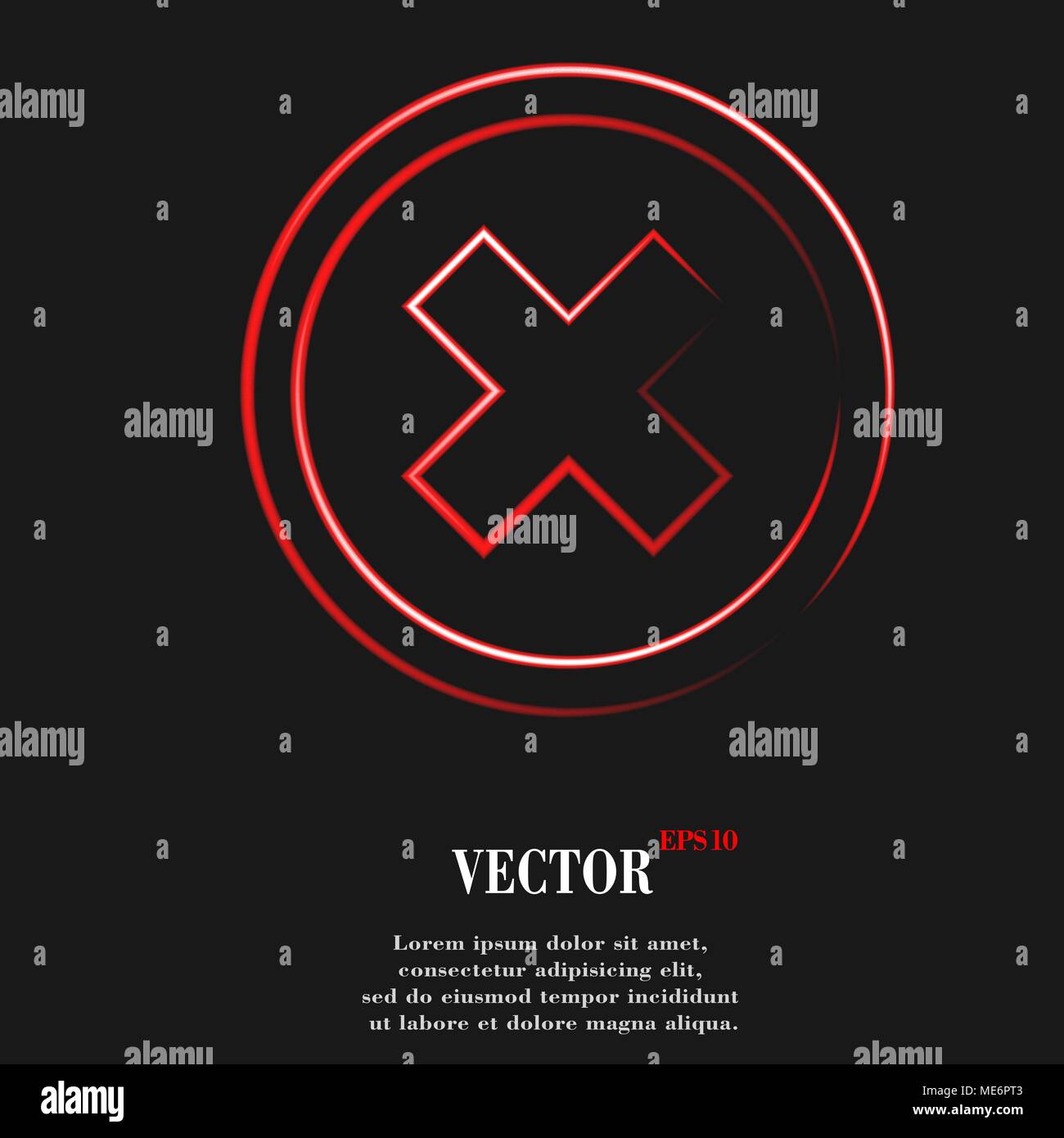 cancel. Flat modern web button and space for your text. Vector. EPS10 ...