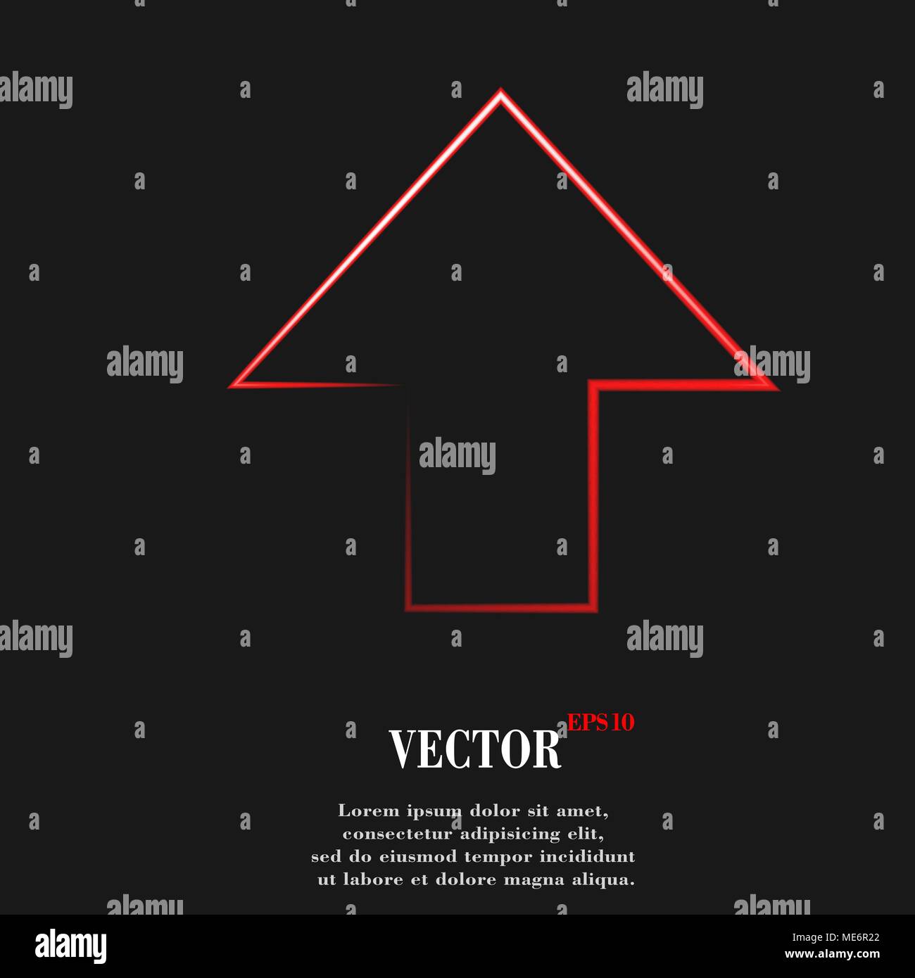 up arrow. Flat modern web button and space for your text. Vector. EPS10 ...