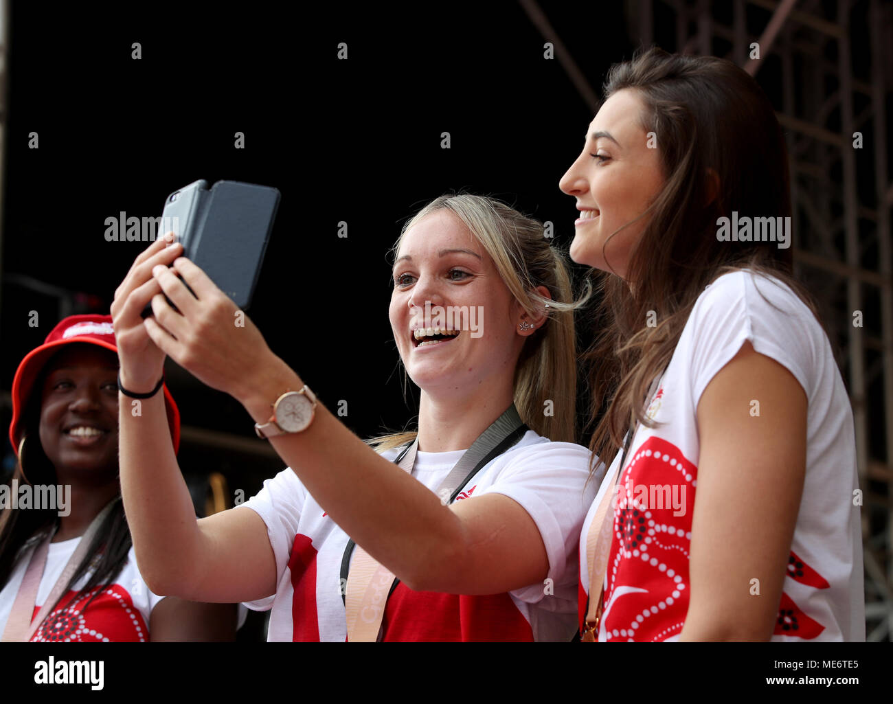 Team England Netball players, Kadeen Corbin, Natalie Haythornthwaite ...