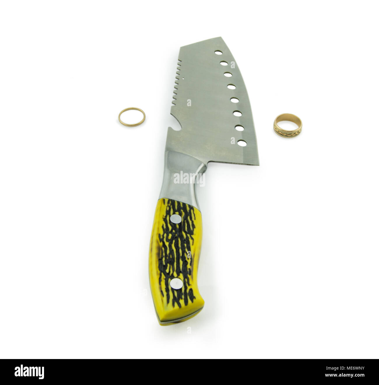 Meat cleaver knife isolated on white background. For your commercial ...