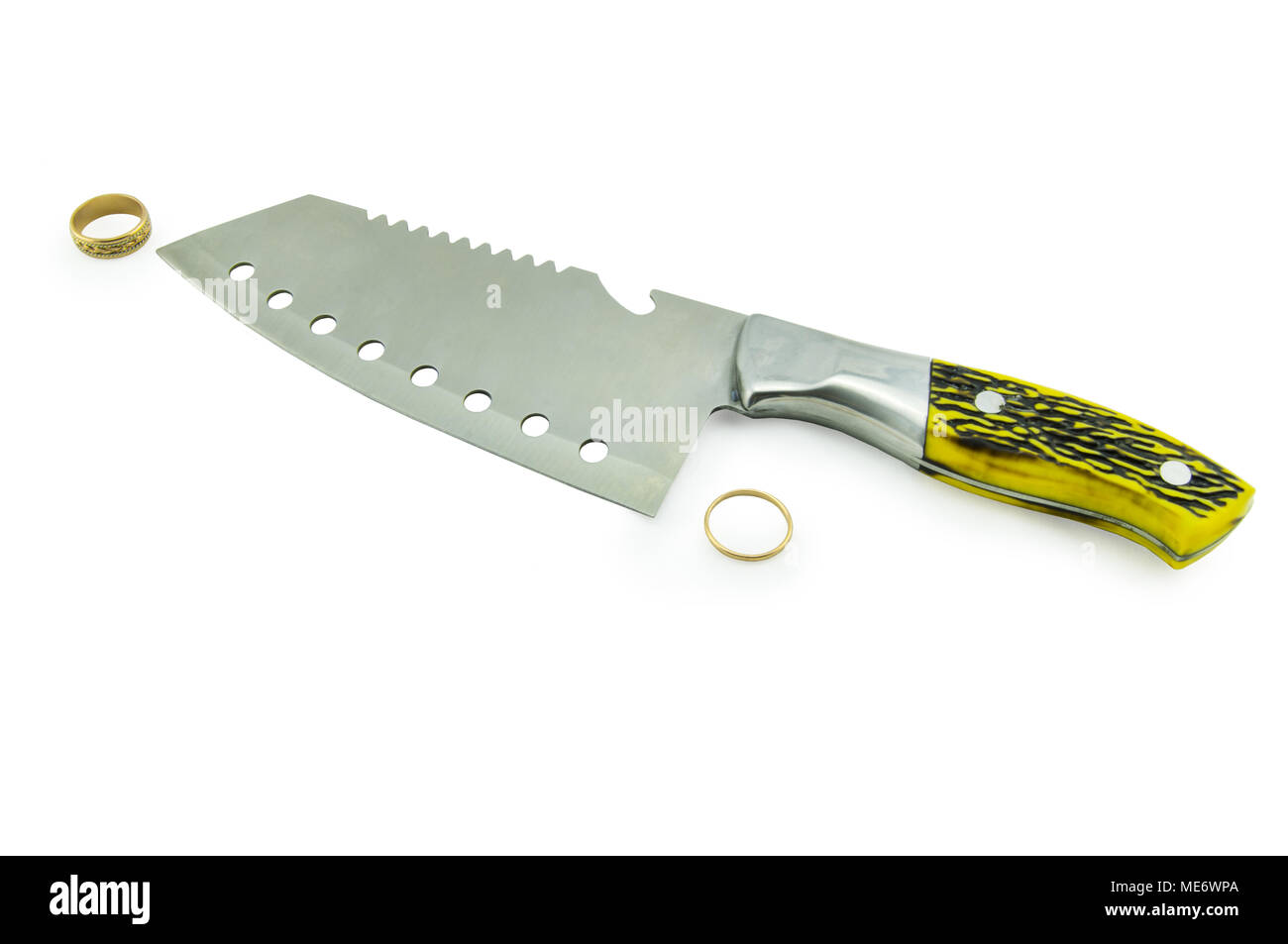 Meat cleaver knife isolated on white background. For your commercial ...