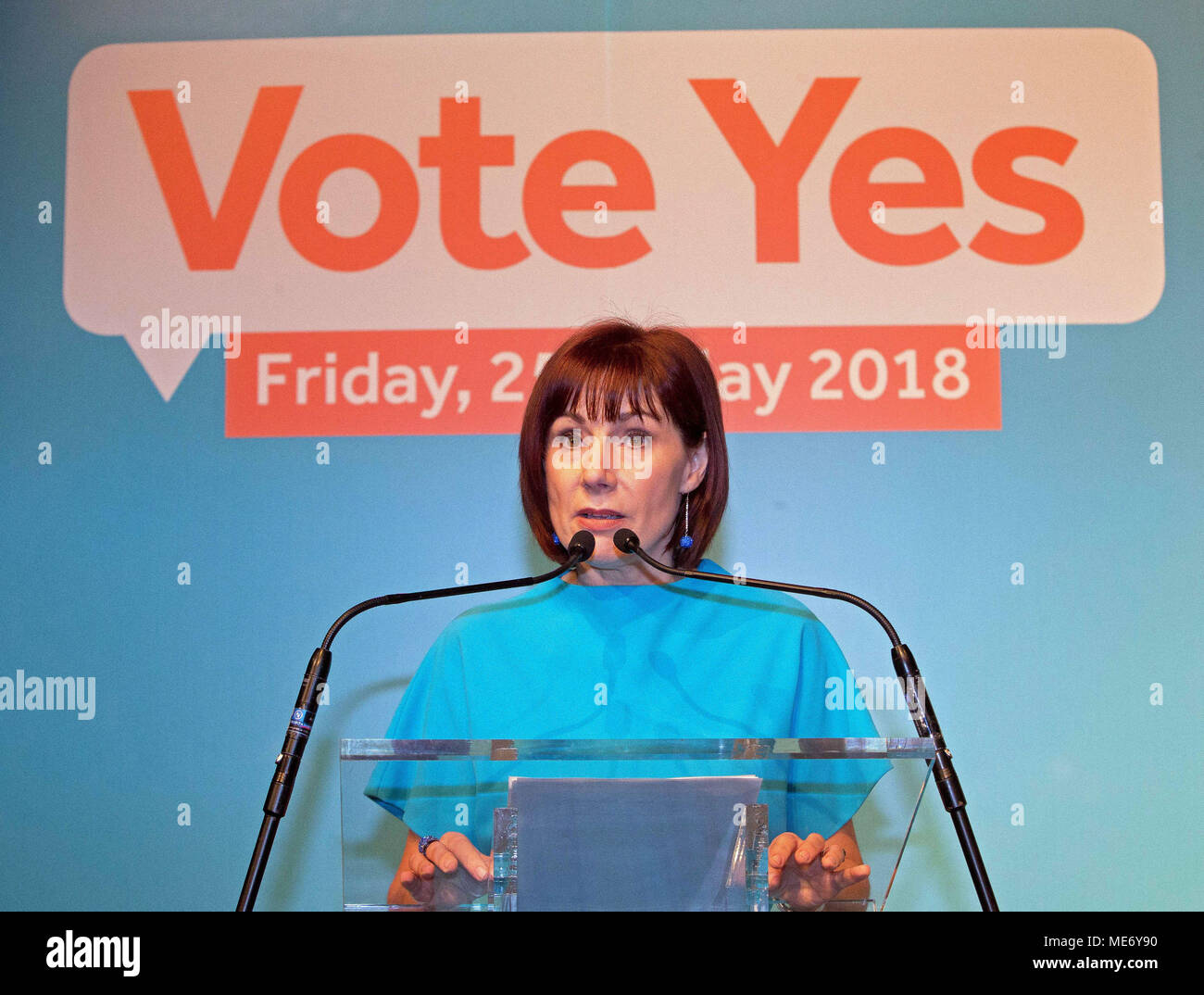 Campaign Co-ordinator Minister Josepha Madigan makes a speech at an ...