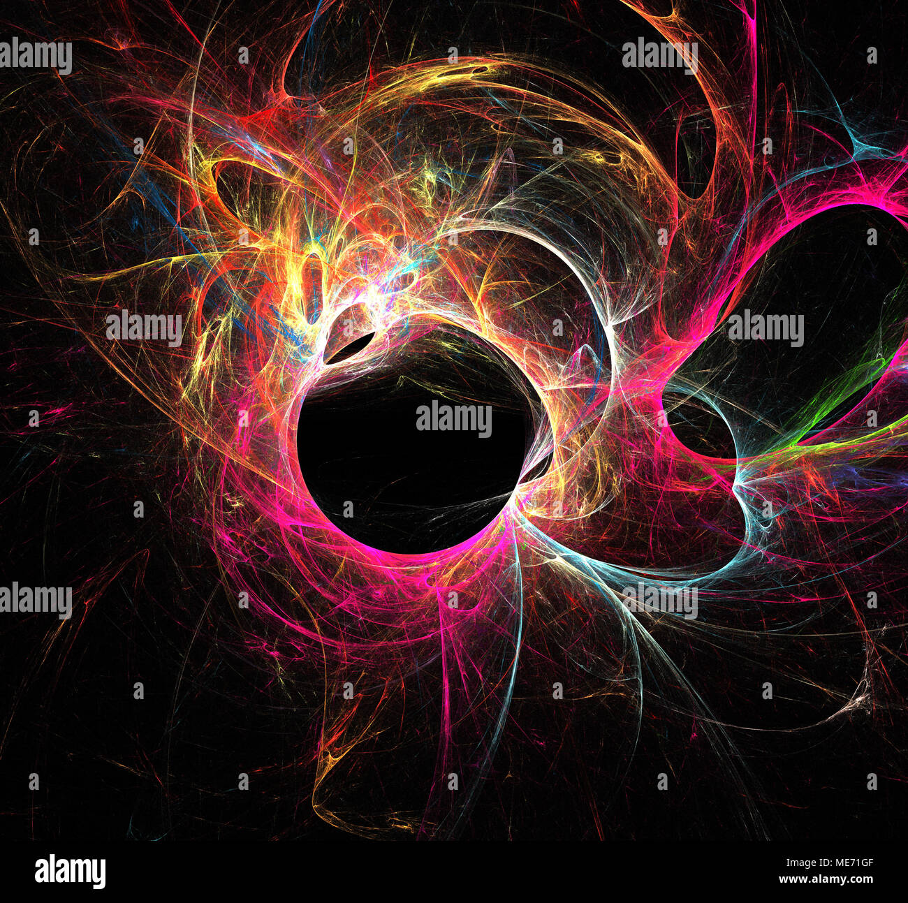 Abstract color pattern of motion neon lights Stock Photo - Alamy