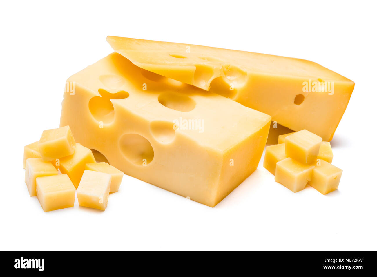 cheddar cheese isolated on white background Stock Photo - Alamy