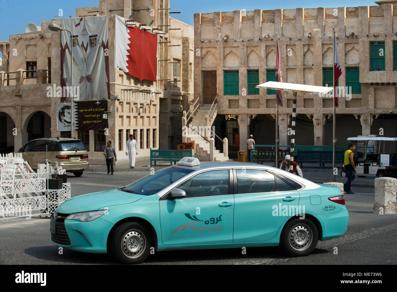Taxi in the downtown, Souq Waqif, Doha, Qatar Stock Photo - Alamy