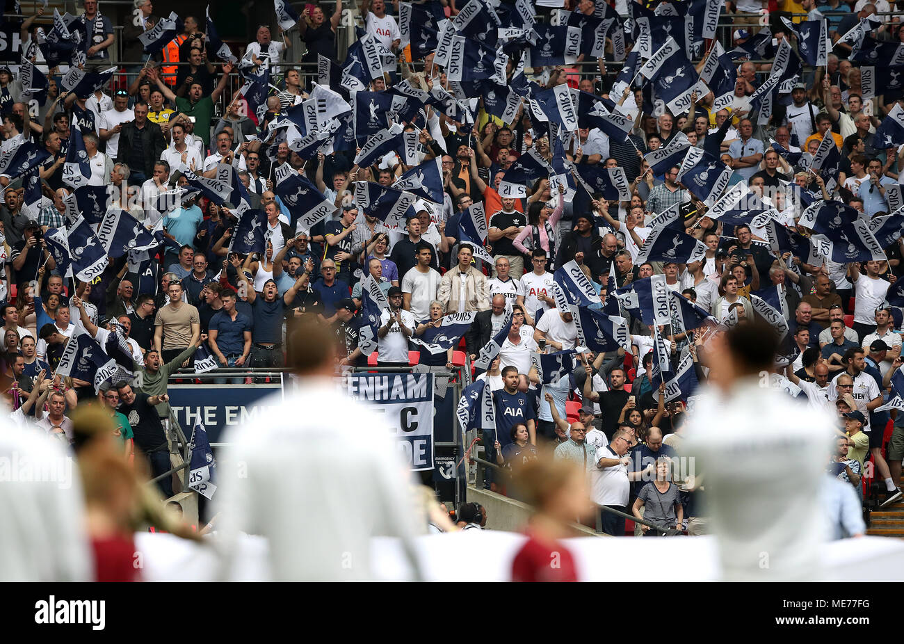 Tottenham hotspur fans in the stands during the fa cup hi-res stock ...