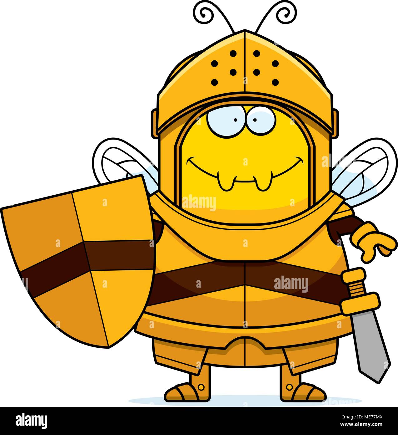A cartoon illustration of a bee knight smiling Stock Vector Image & Art ...