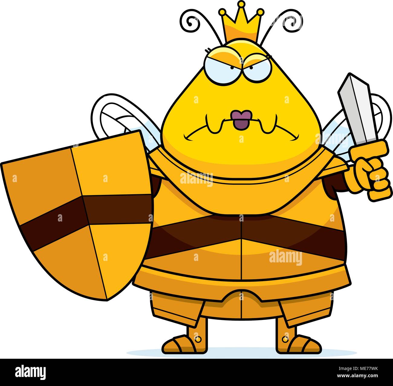 Angry Queen Bee Cartoon