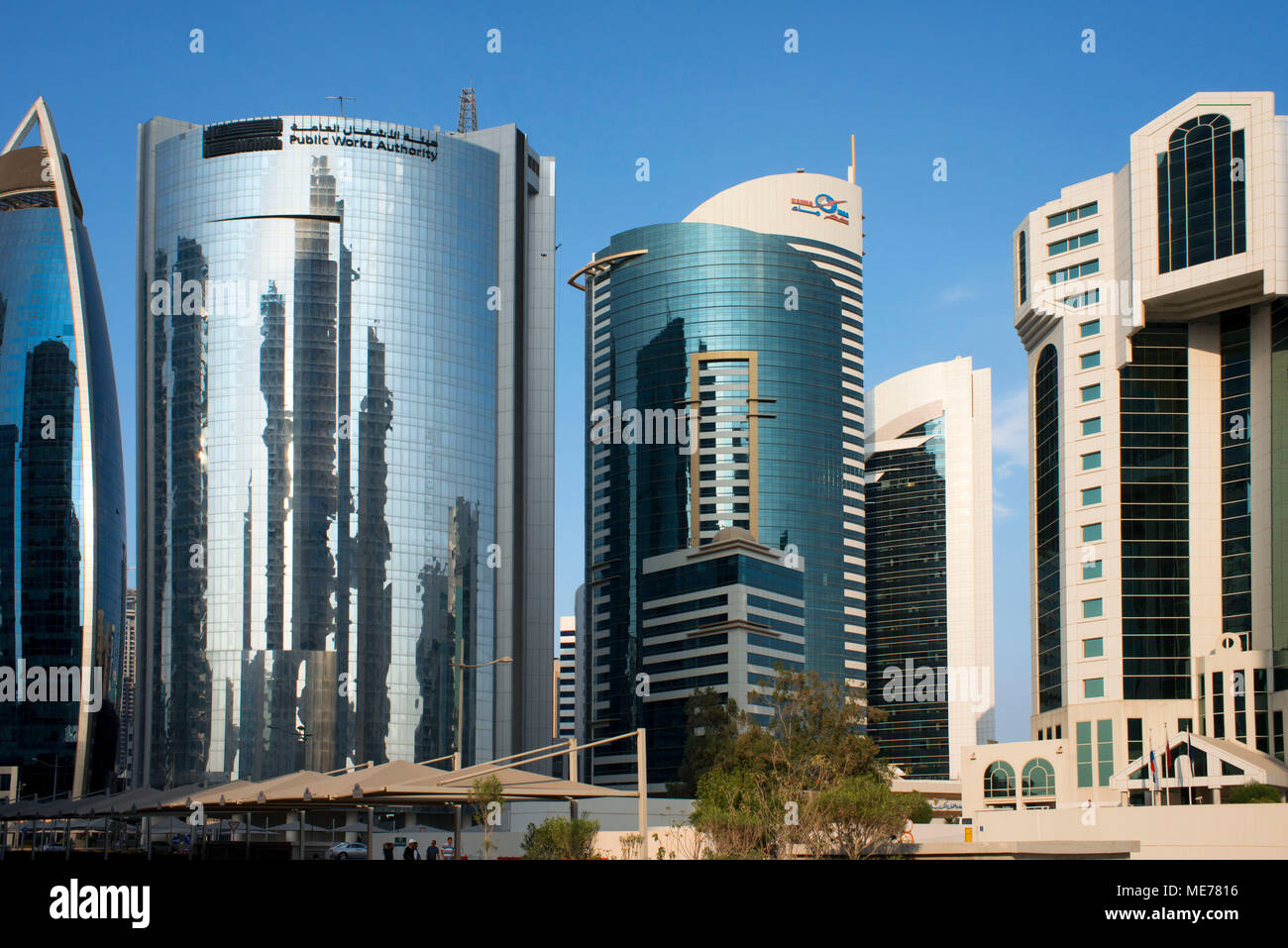 Public Works authority building in the financial area of Doha, the ...