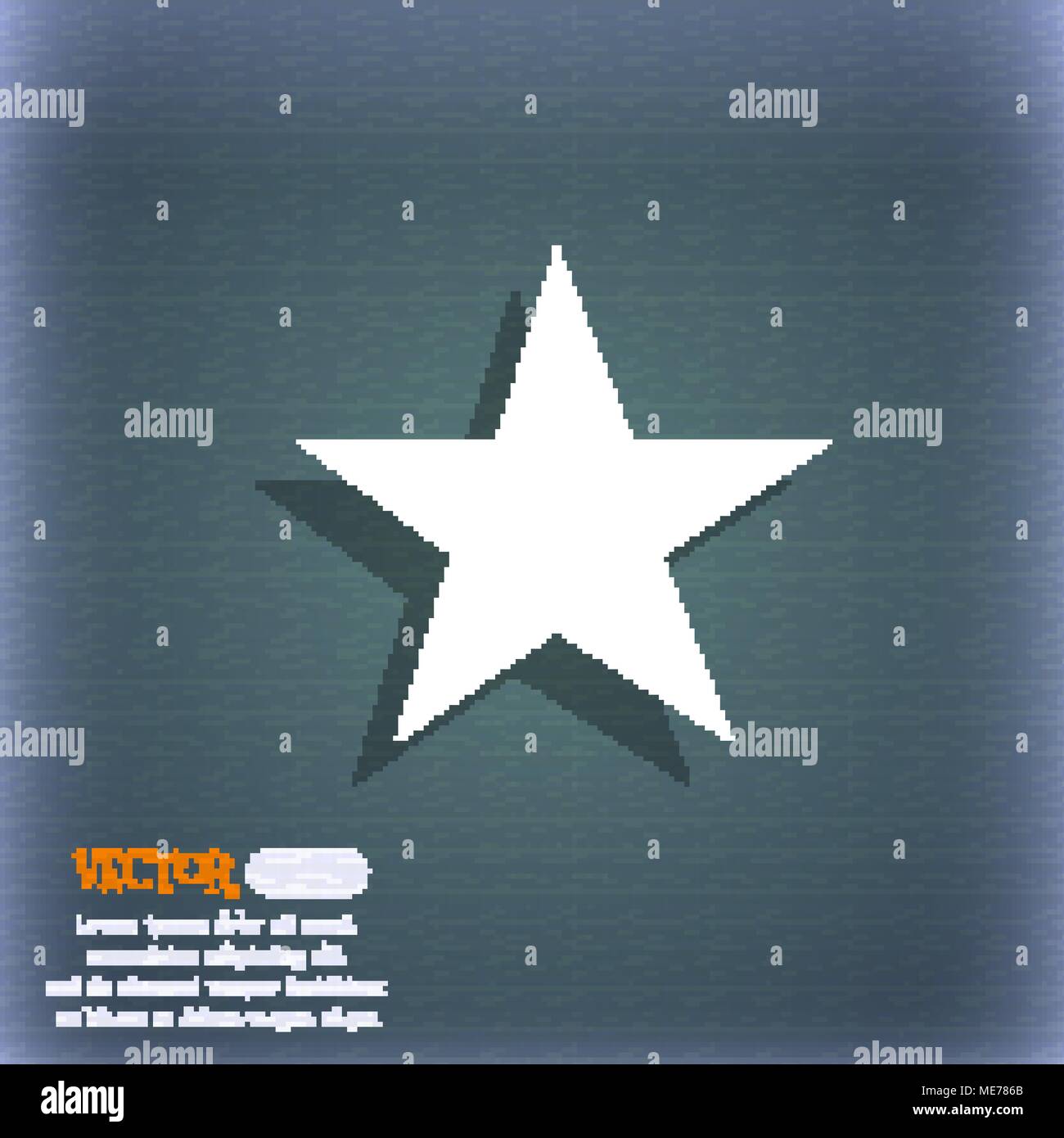Star, Favorite Star, Favorite icon symbol on the blue-green abstract ...