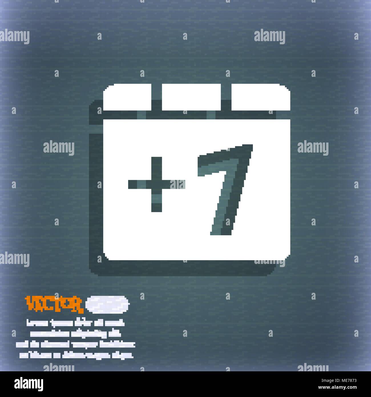 Plus one, Add one icon symbol on the blue-green abstract background ...