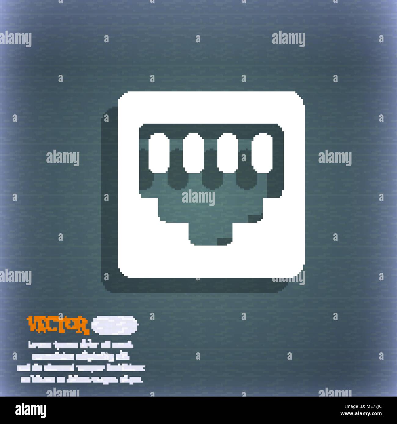 cable rj45, Patch Cord icon symbol on the blue-green abstract ...