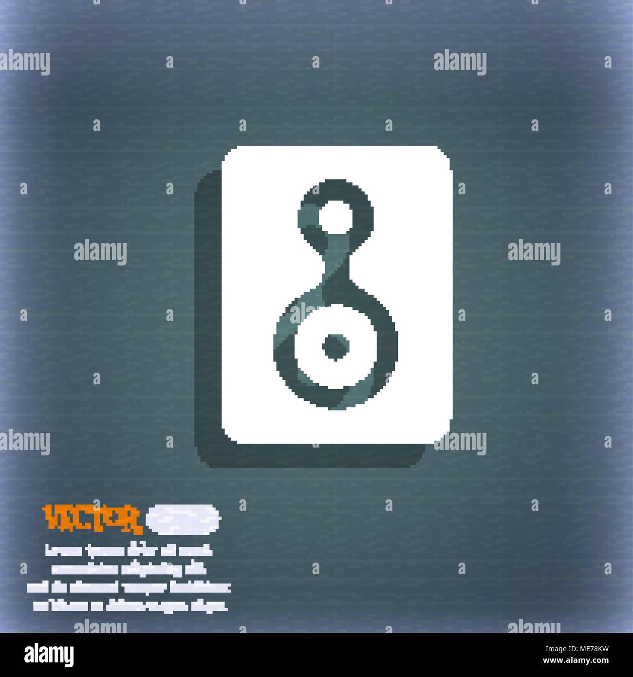 Video Tape icon symbol on the blue-green abstract background with ...