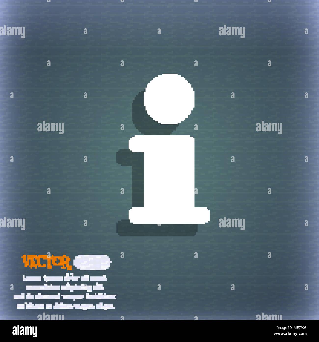 Information, Info icon symbol on the blue-green abstract background ...