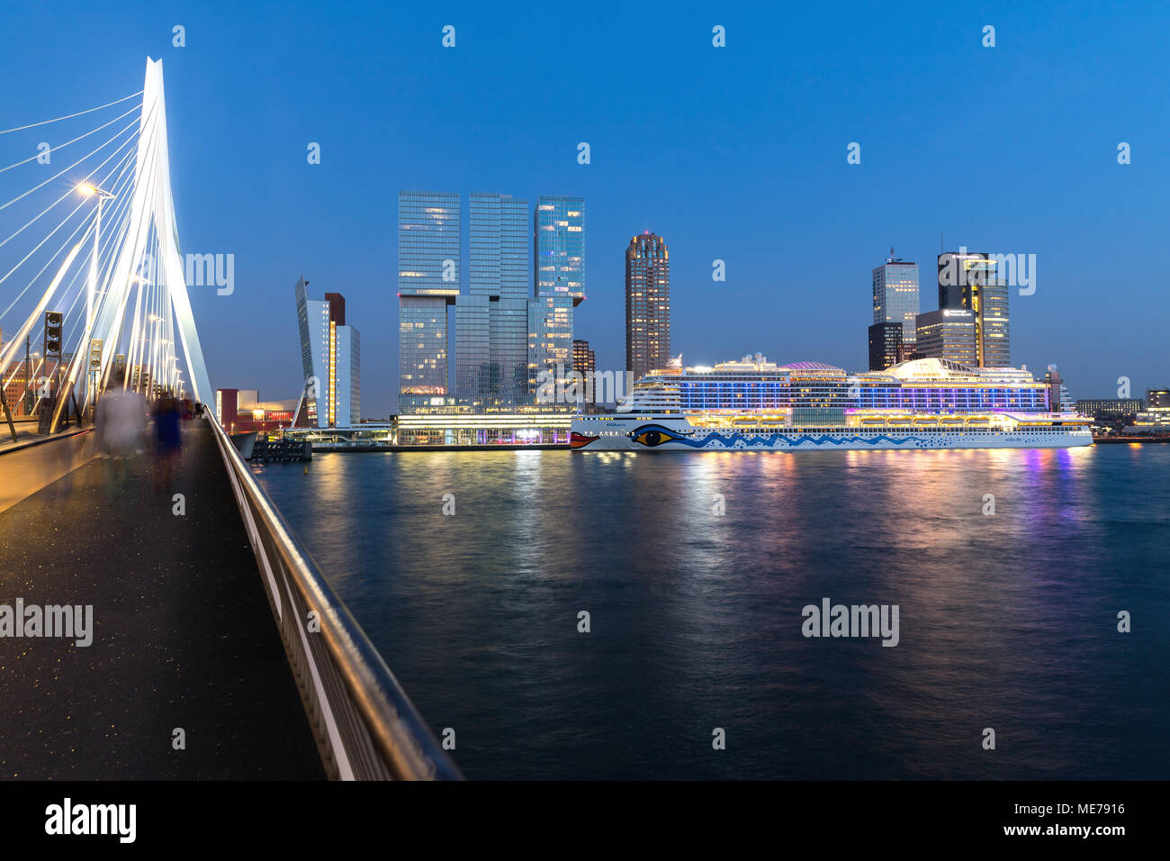 AIDAperla at Cruise Terminal Rotterdam. AIDAperla is the newest and ...