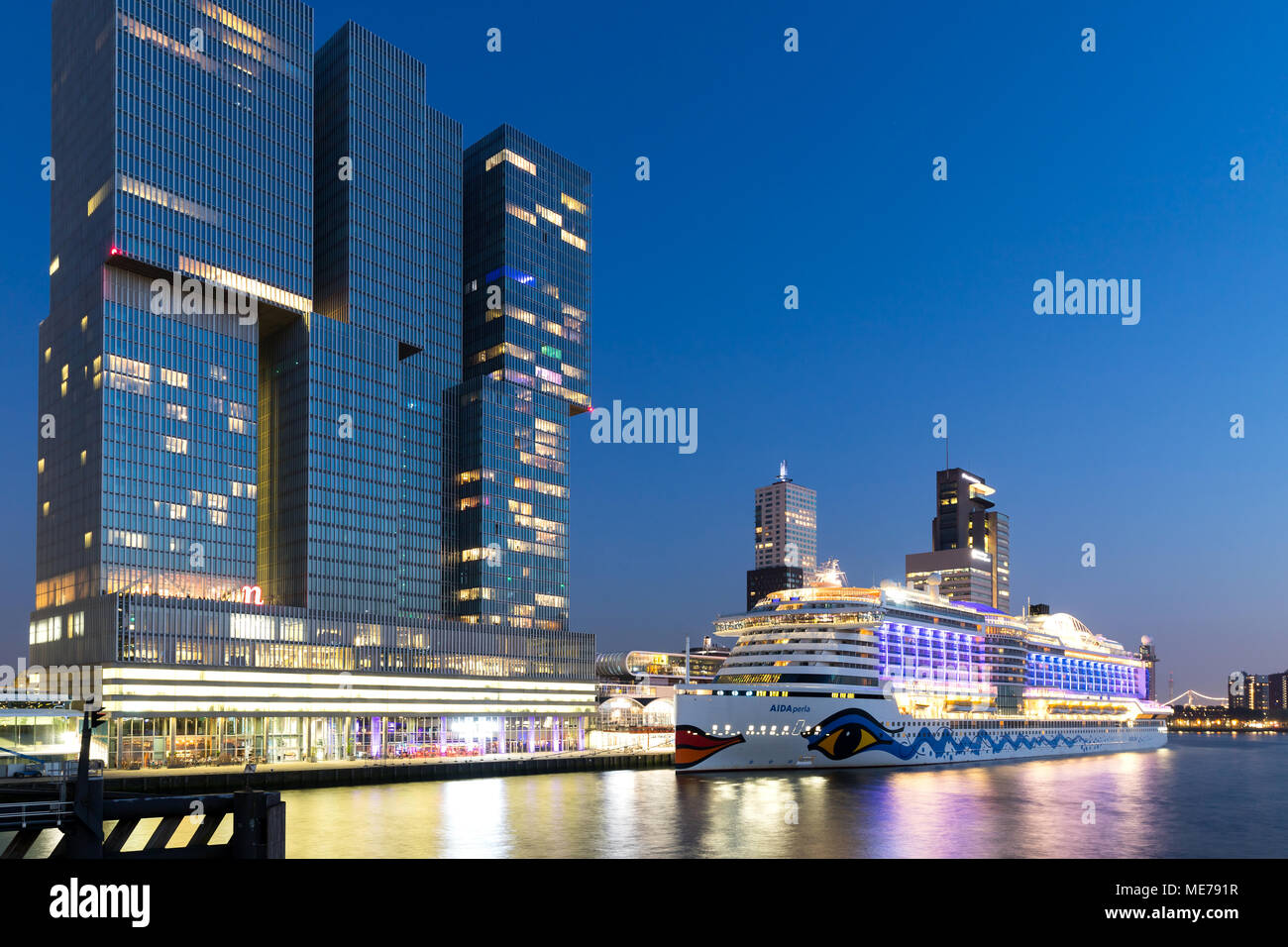 AIDAperla at Cruise Terminal Rotterdam. AIDAperla is the newest and ...