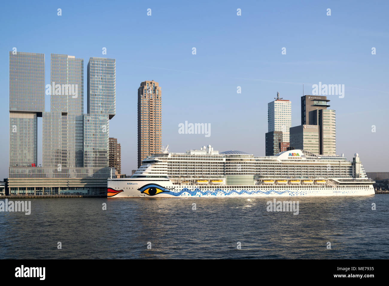 AIDAperla at Cruise Terminal Rotterdam. AIDAperla is the newest and ...