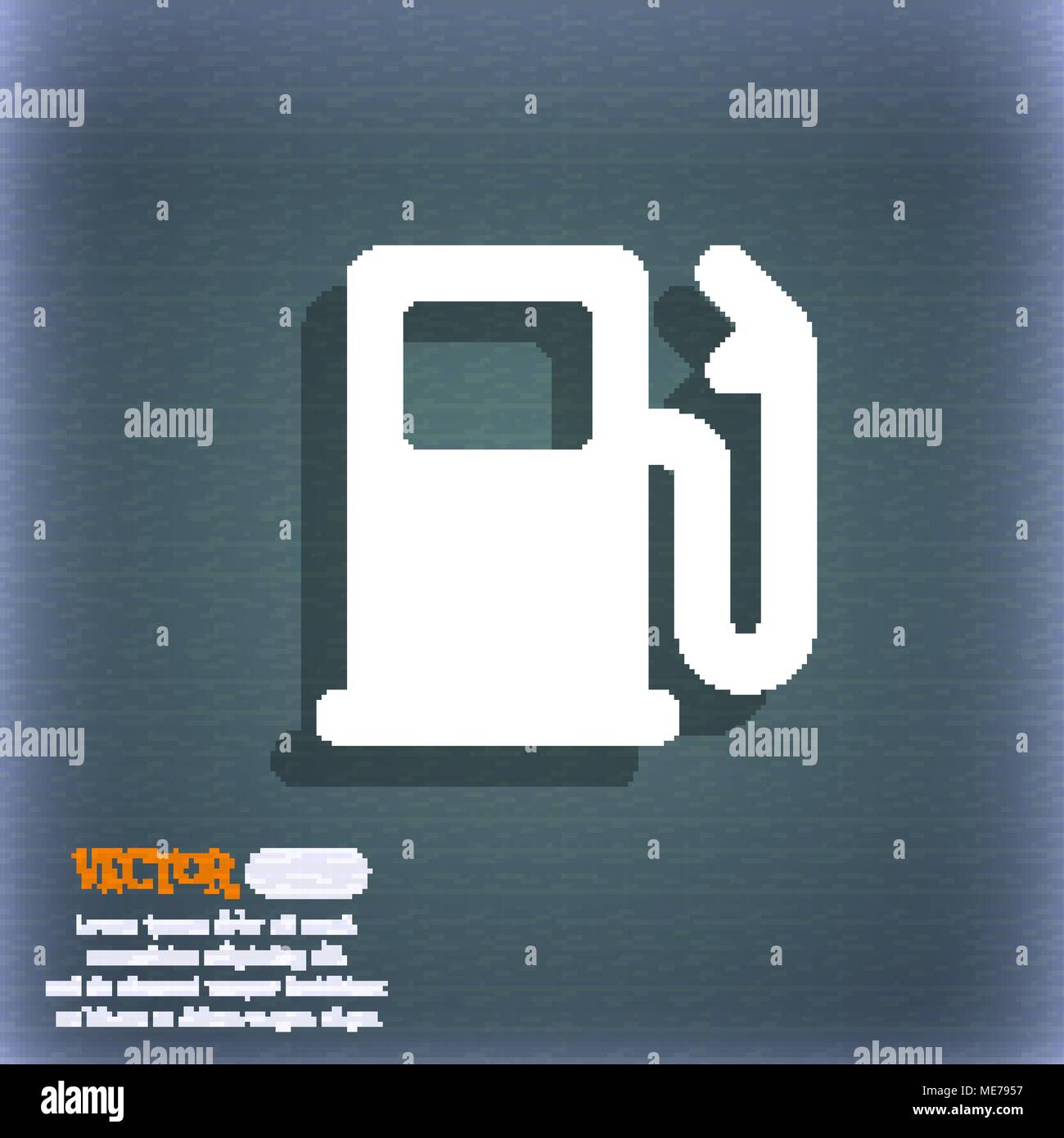 Petrol or Gas station, Car fuel icon symbol on the blue-green abstract ...