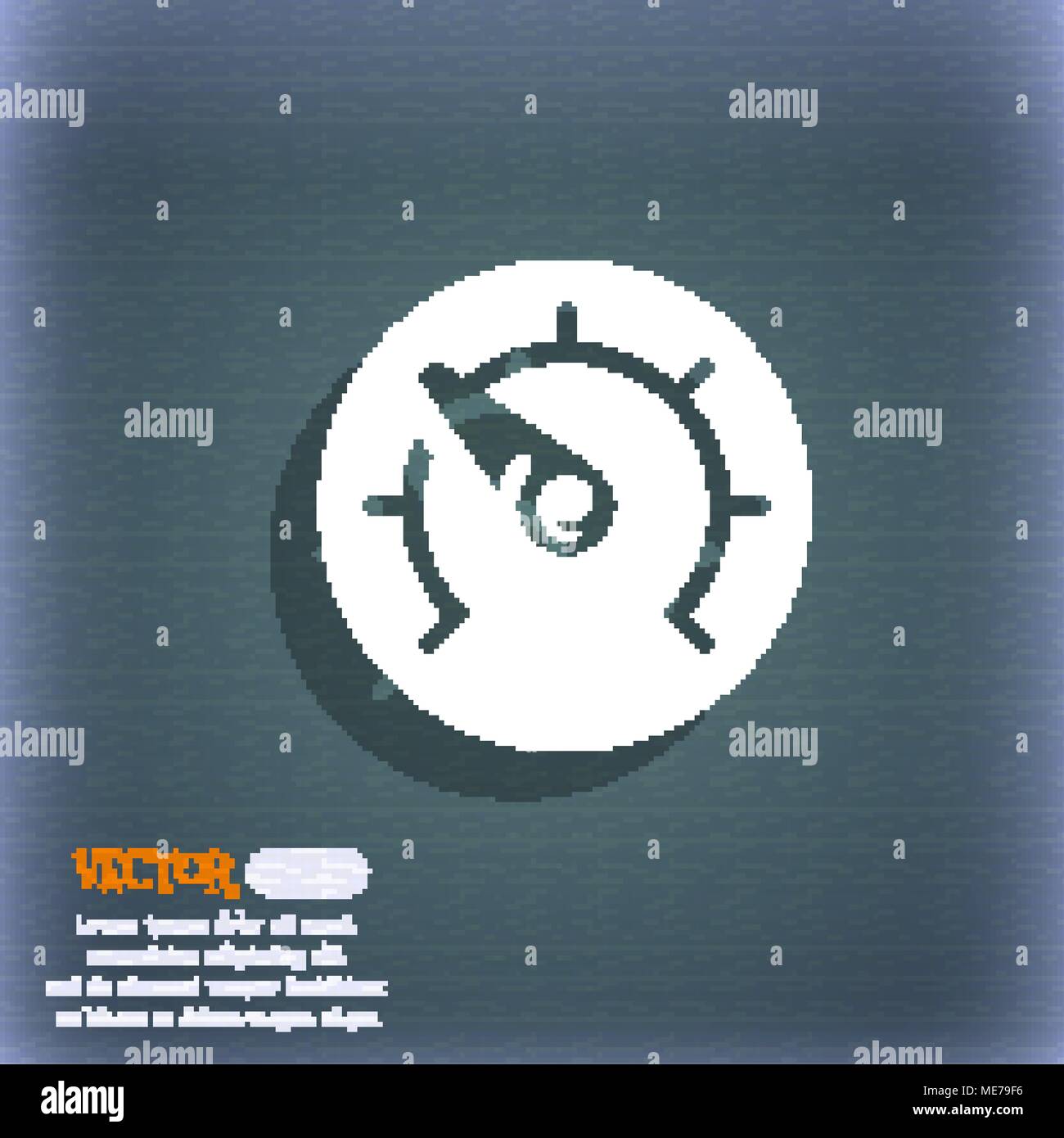 speed, speedometer icon symbol on the blue-green abstract background ...